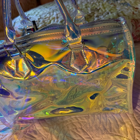 Bags | Nwt Holographic Pvs Bagpouch | Poshmark